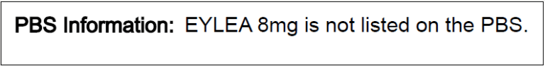 TGA Registers Eylea 8mg - mivision